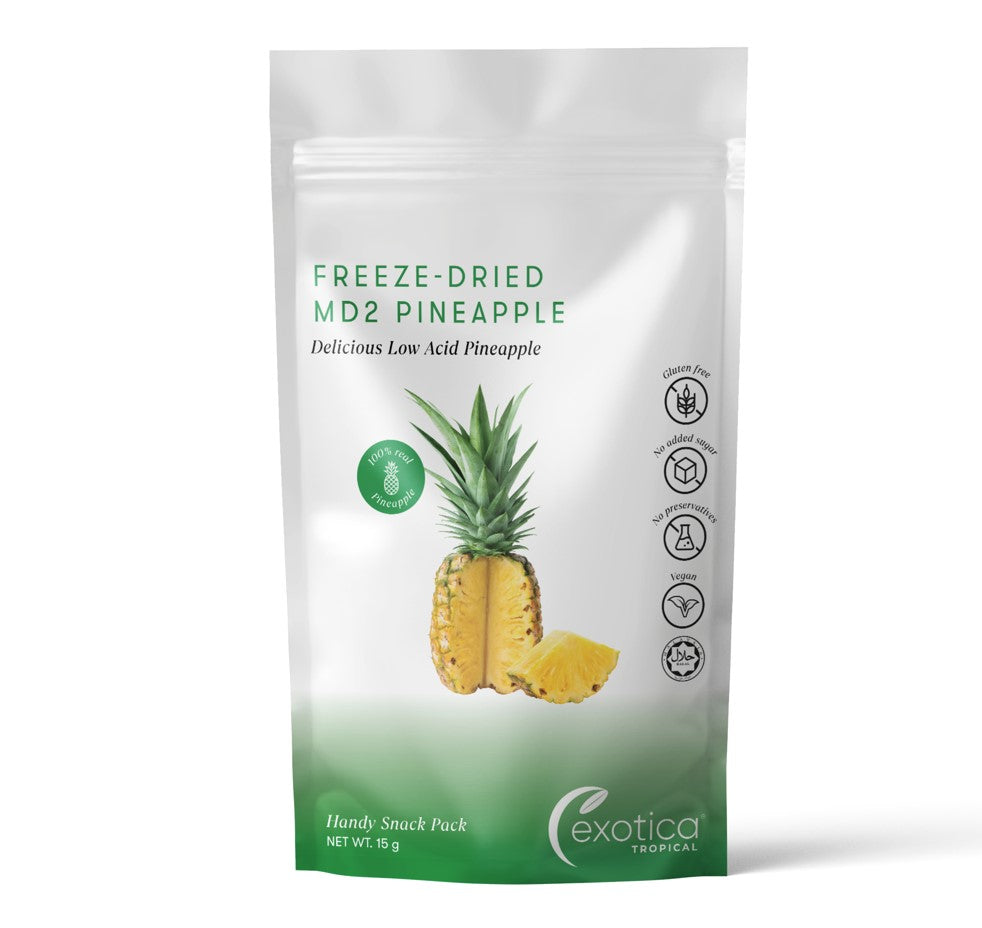 Freeze Dried MD2 Pineapple 15g Snack Pack / Buy Online Exotica NZ ...